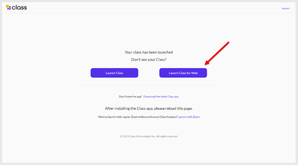 Class for Zoom (Students)