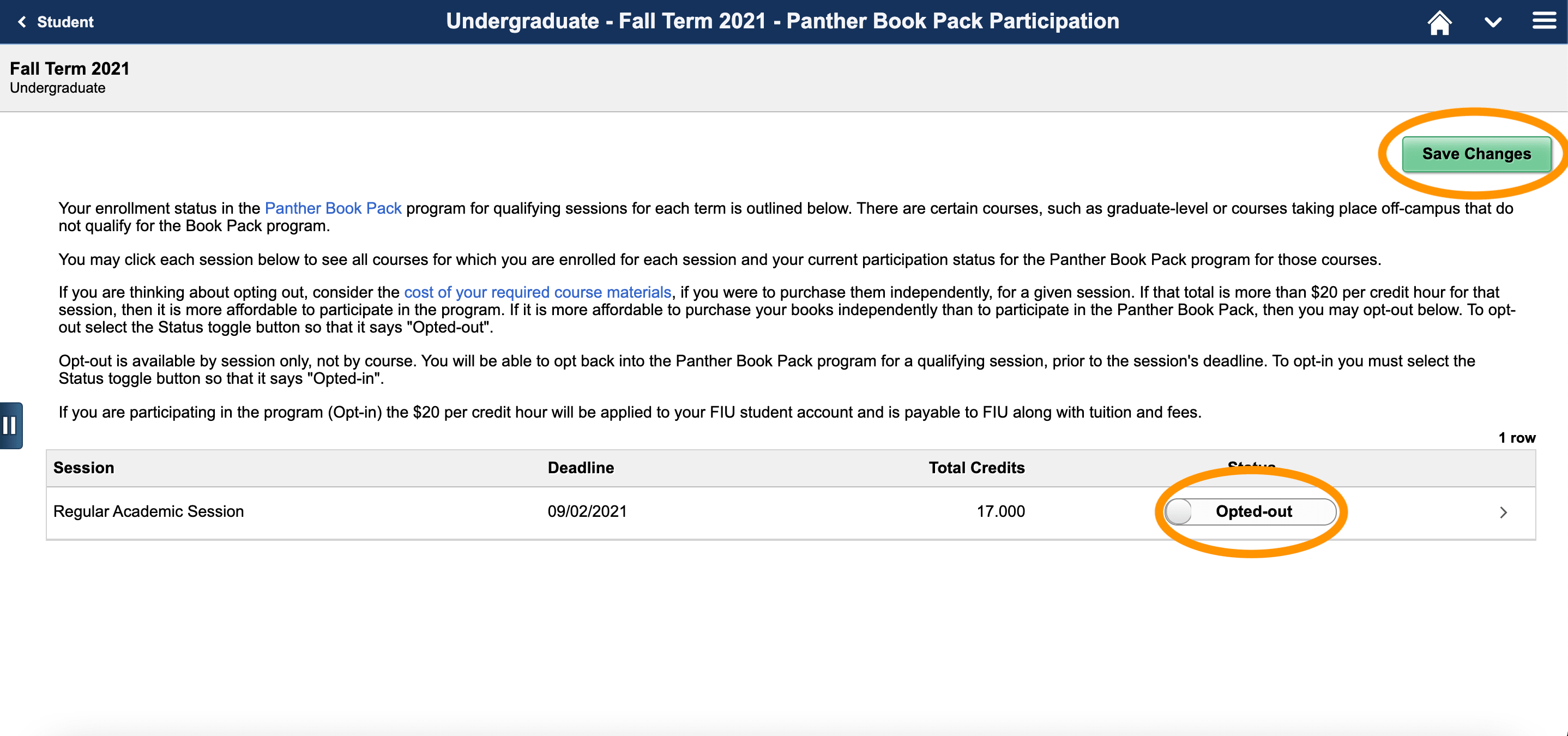 Panther Book Pack (Students)